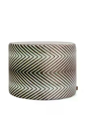 Missoni Chevron-pattern Velvet Footstool - Purple