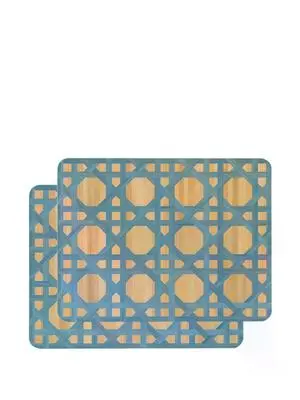 HESTIALIVING Epoch Rectangular Bamboo-pattern Tablemats