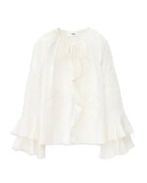 Ba&sh Omar Eyelet Top - Off White