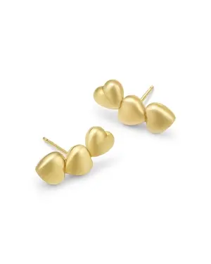 MOON & MEADOW 14k Yellow Heart Earrings