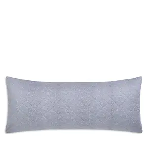 MATOUK Jasper Pillow Cover, Quilted Lumbar - Steel Blue