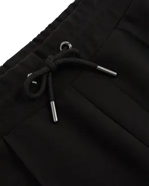 REISS Premier Interlock Drawstring Jogger Pants - Black