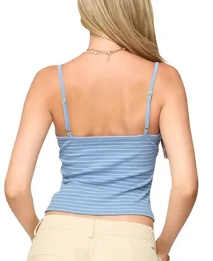 EDIKTED Hemsley Striped Ribbed Tank Top