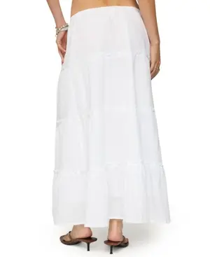 EDIKTED Petite Charlotte Tiered Maxi Skirt