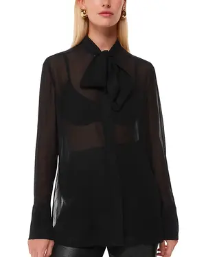 Whistles Amy Tie Neck Blouse