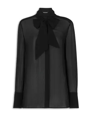 Whistles Amy Tie Neck Blouse