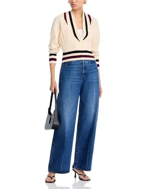 Steve Madden Contrast Stripe Sweater