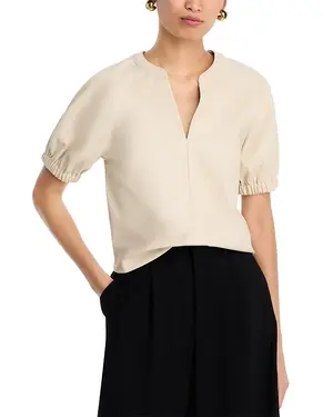Notch Neck Blouses