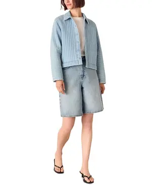 Whistles Quilted Chambray Jacket