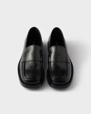Prada Brushed Leather Loafers