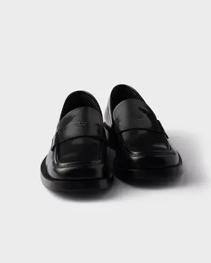 Prada Brushed Leather Loafers