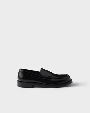 Prada Brushed Leather Loafers