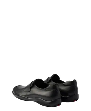 Prada Toblach Leather Loafers - Black