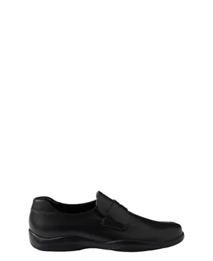 Prada Toblach Leather Loafers - Black