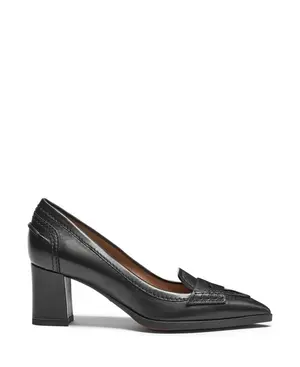 Santoni Leather Mid-heel Pumps