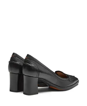 Santoni Leather Mid-heel Pumps
