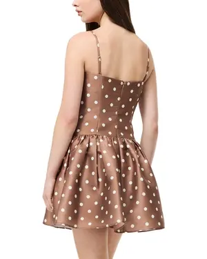 French Connection Structured Taffeta Polka Dot Dress
