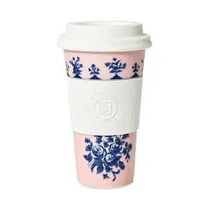 Bernardaud Chateaubriand Pink Travel Mug - Pink/white Blue