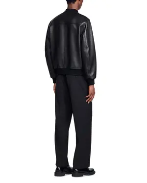 Sandro Leather Jacket - Black