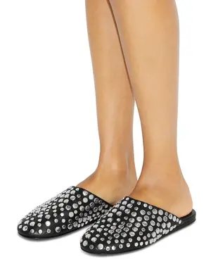 Tory Burch Studded Mule Flats - Perfect Black