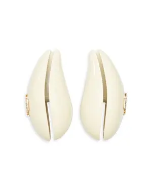 Tory Burch Logo Wave Clip-on Earrings