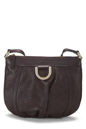 Gucci Guccissima D-ring Abbey Messenger Bag - Brown