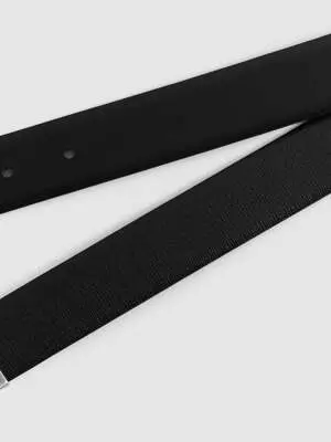 REISS Ricky Reversible Leather Belt - Black