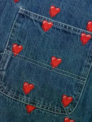 EMOTIONALLY UNAVAILABLE Heart-pattern Jeans