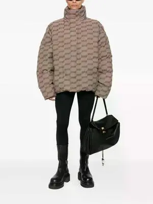 Balenciaga Logo-pattern Quilted Padded Jacket