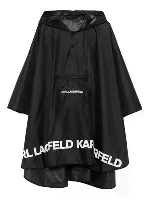 Karl Lagerfeld Logo-print Hooded Poncho