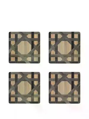 HESTIALIVING Epoch Square Lattice Coasters - Neutrals