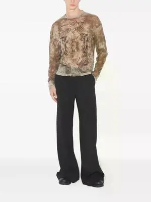 JEAN PAUL GAULTIER Medallion Print Long-sleeved T-shirt - Neutrals