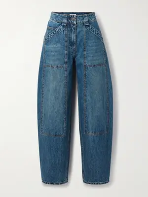 Co Paneled High-rise Barrel-leg Jeans