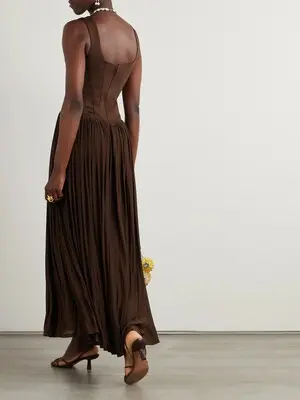 Simkhai Jamie Jersey Midi Dress - Brown