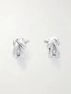 Bottega Veneta Knot Stud Earrings - Silver