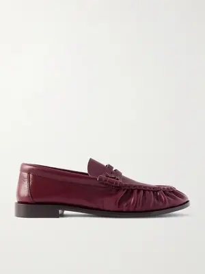 Saint Laurent Le Loafer Leather Loafers - Red