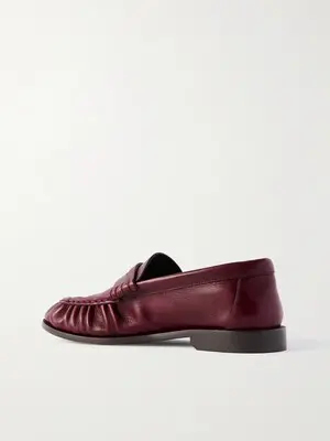 Saint Laurent Le Loafer Leather Loafers - Red