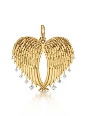 BRIONY RAYMOND Diamond Wings Of Strength Medallion - 18 Karat Yellow Gold