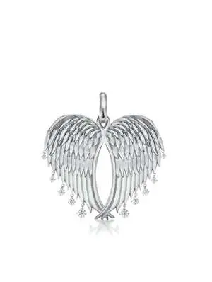 BRIONY RAYMOND Diamond Wings Of Strength Medallion - 18 Karat White Gold