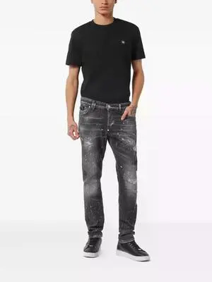 Philipp Plein Distressed Paint-splattered Jeans