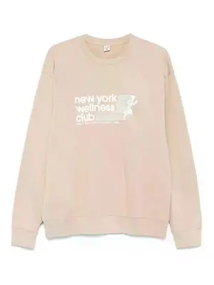 Sporty & Rich Wellness Club Crewneck Sweatshirt - Neutrals