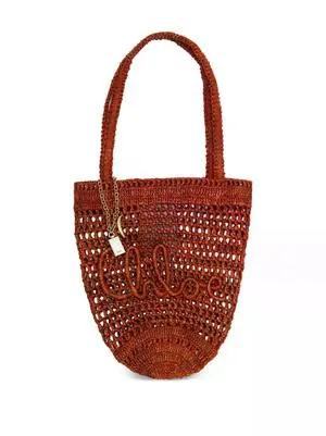 Chloé Crochet-detail Tote Bag - Brown