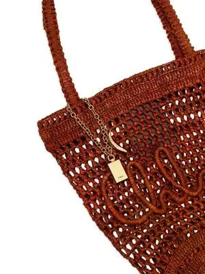 Chloé Crochet-detail Tote Bag - Brown