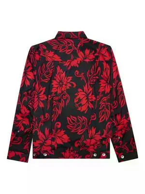 Sacai Leaf-print Shirt Jacket
