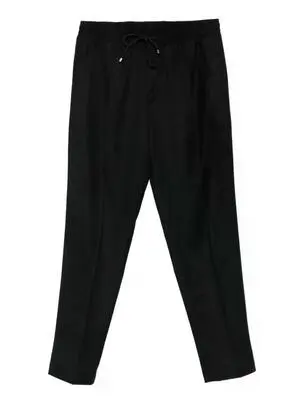 BRIGLIA 1949 Wool Drawstring Trousers - Black