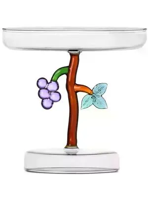 ICHENDORF MILANO Fruits And Flowers Glass Cake Stand - Neutrals