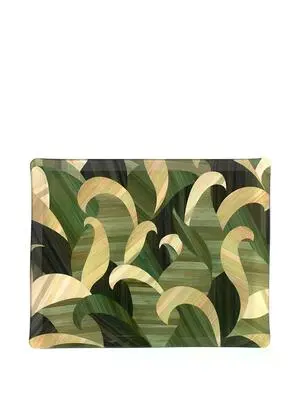 HESTIALIVING Tropique Leaf-pattern Serving Tray - Green