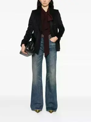Stella McCartney Bow-tie Silk Shirt - Red