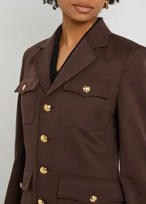 NILI LOTAN Nelson Wool Jacket - Brown