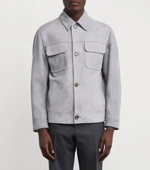 LARDINI Suede Twin-pocket Jacket